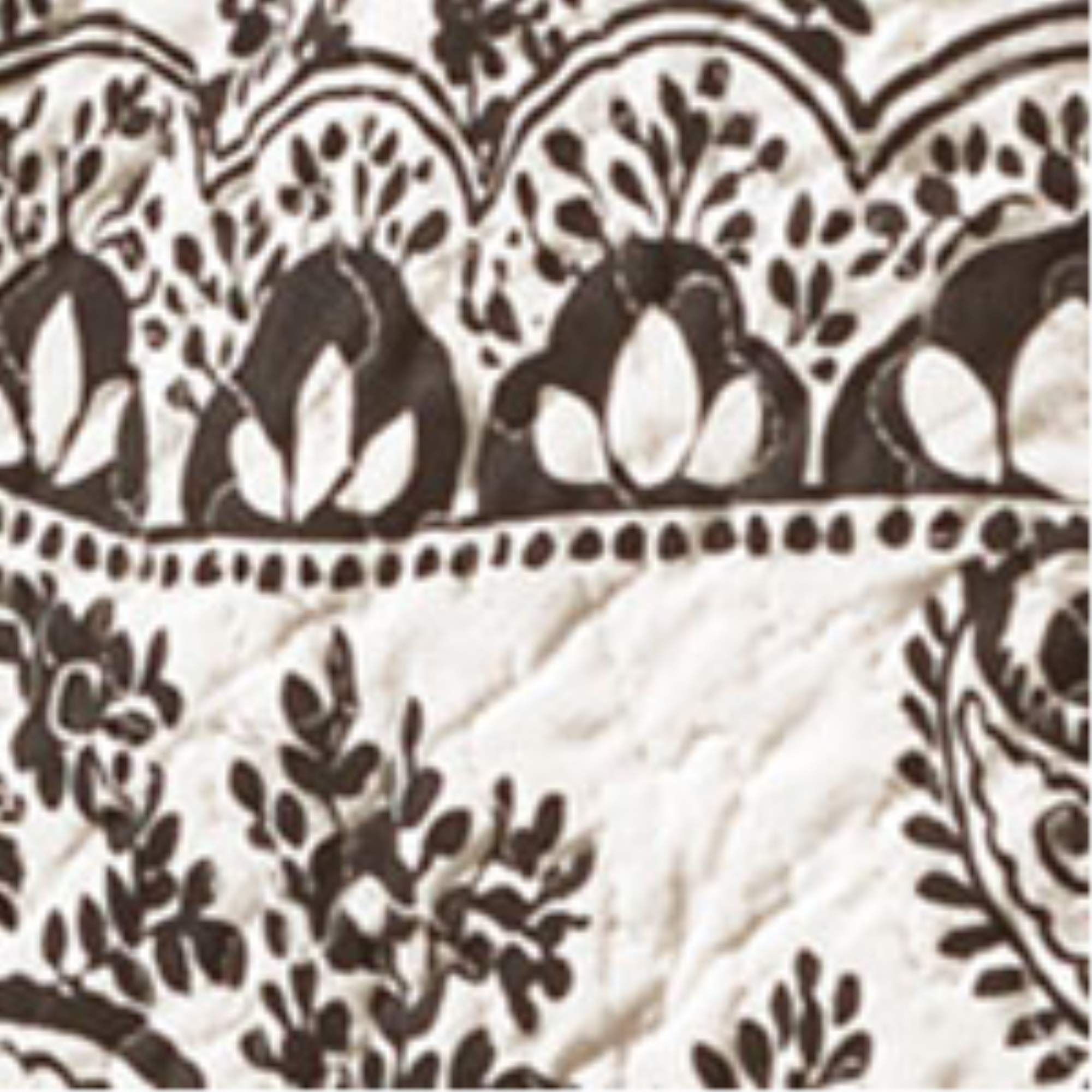 Lush Decor Aubree Quilt Paisley Damask Print Pattern Reversible 3 Piece Lightweight Bedding Blanket Bedspread Set - Full Queen - Black and White