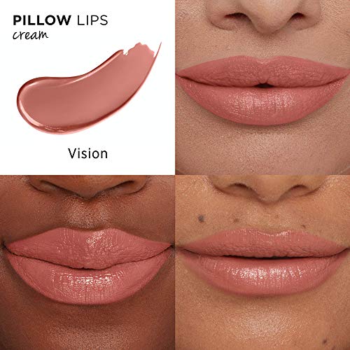 IT Cosmetics Pillow Lips Lipstick, Vision - Light Peach Nude with a Cream Finish - High-Pigment Color & Lip-Plumping Effect - With Collagen, Beeswax & Shea Butter - 0.13 oz