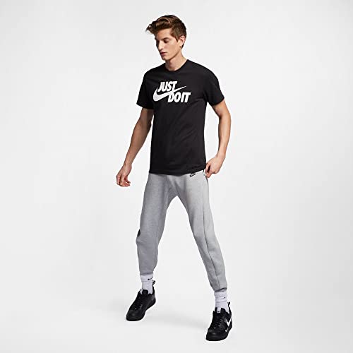 Nike Men's Sportswear Tee Just Do It Swoosh, Black/White, Large