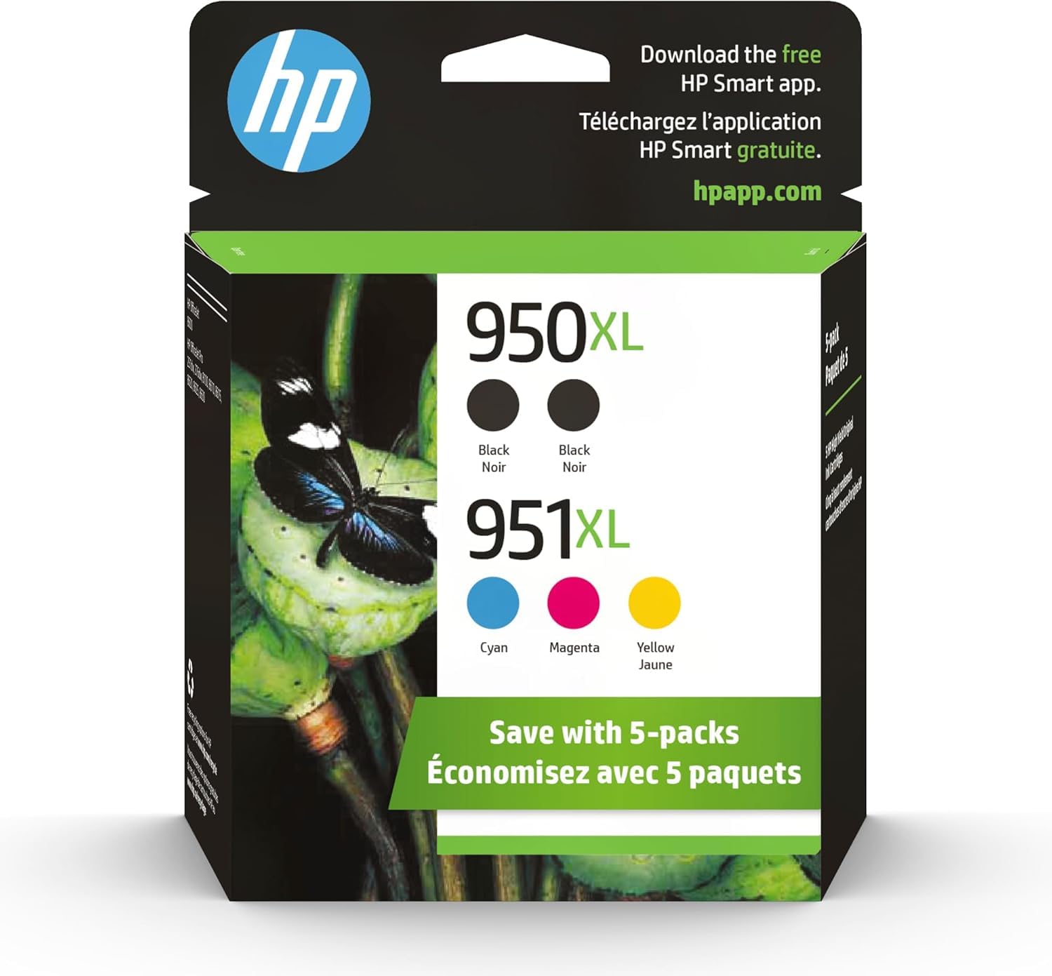 4-pack Replacement Set for HP 950XL 951XL Ink Cartridges, Latest Chipset, Compatible with HP Officejet Pro 8610 8620 8600 8600 plus 8100 8630 8640 8660 8615 8625 251dw 271dw Printer