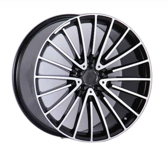 New 22x9.0 Wheel Rim AMG Style Black Machined Face Compatible With Mercedes Benz 5x112 30mm CB66.56 (One Wheel)