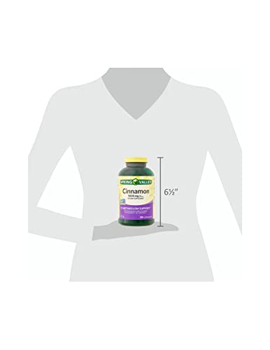 Spring Valley Cinnamon 1000 mg, 400 Count + STS Fridge Magnet.