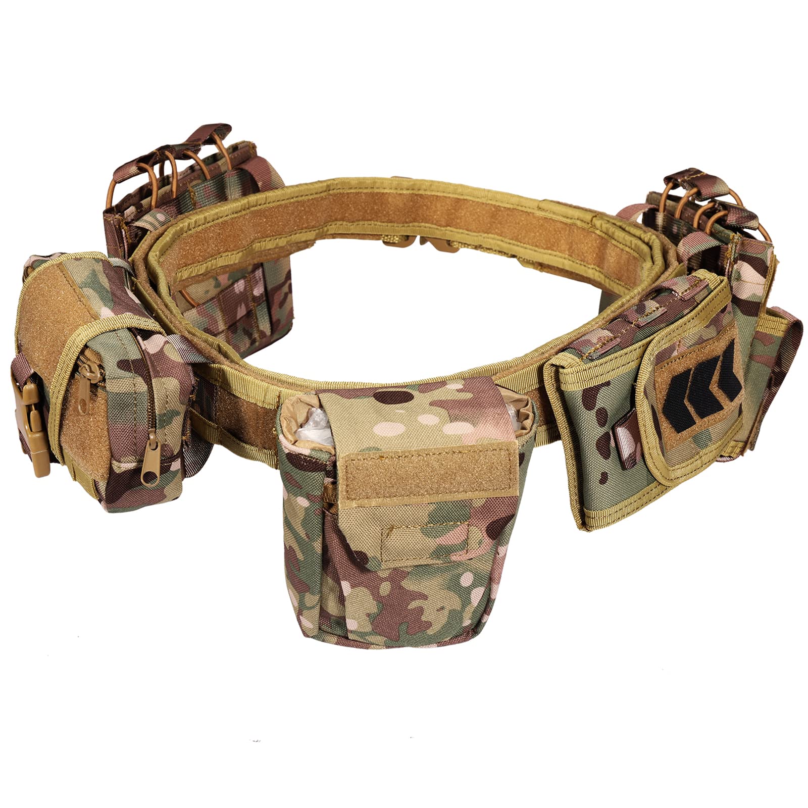 YAKEDA Tactical Duty Law Enforcement Police Utility Belt With Pouches 7 in 1 (CP)
