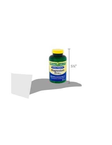 Spring Valley Magnesium 400 Mg, 250 Tablets + STS Fridge Magnet.