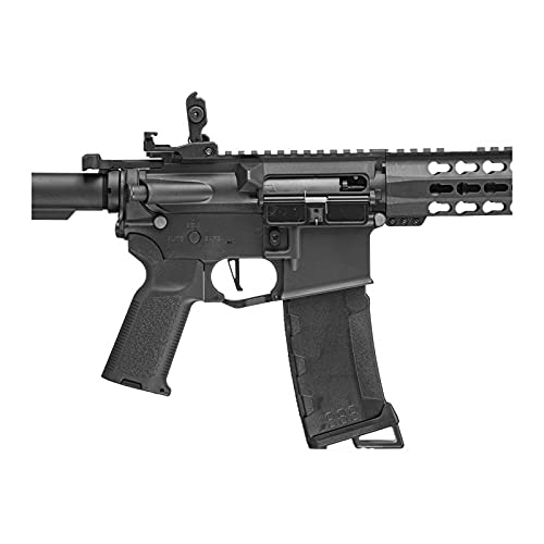 Lancer Tactical Gen 3 Airsoft Rifle MK18 Mod 0 Nylon Polymer Airsoft AEG Gun with Programmable Fast Trigger & Mosfet (Black)