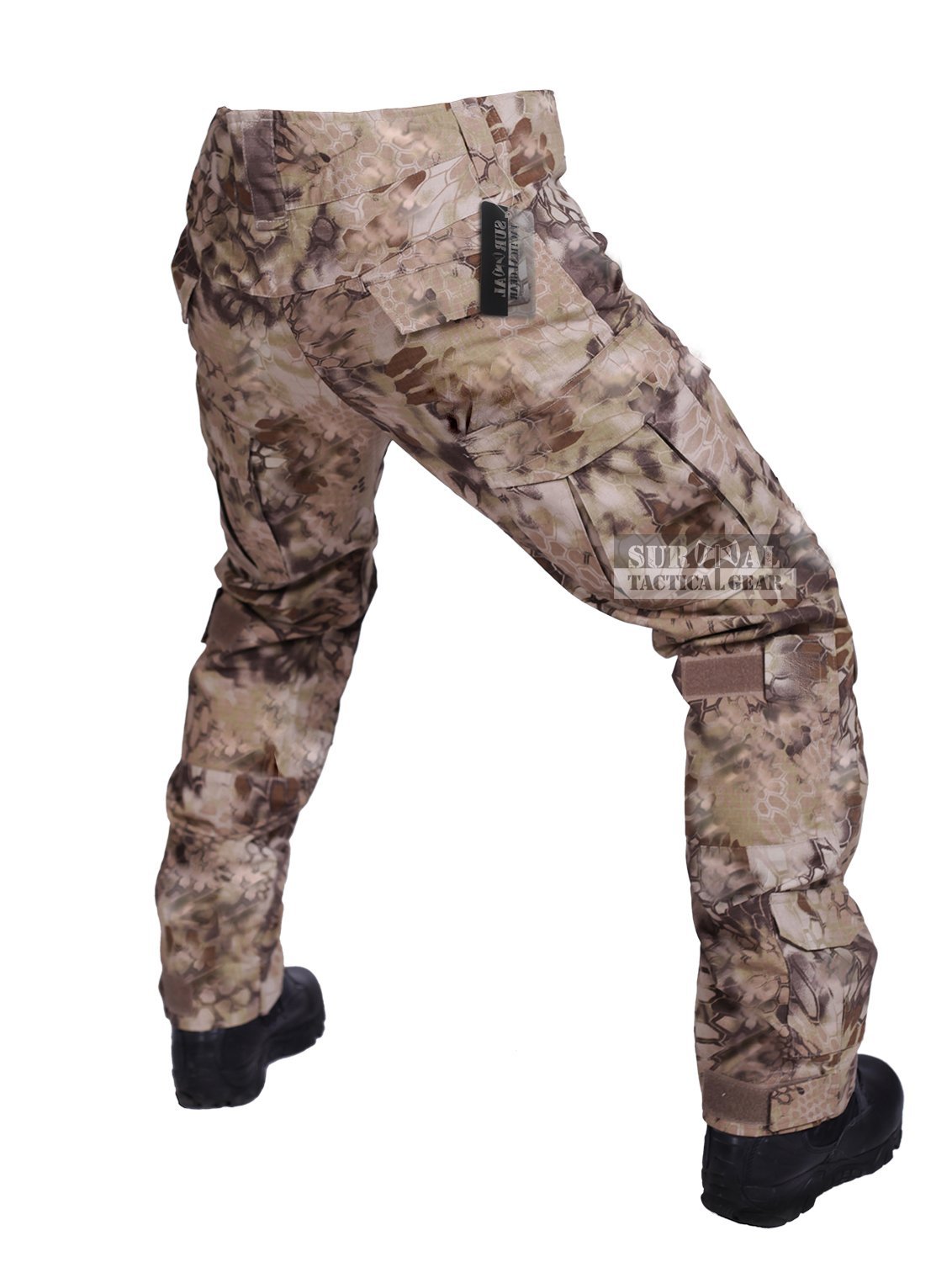 ZAPT Tactical Pants with Knee Pads Airsoft Hunting BDU Combat Pant Army Camo Military Trousers(Nomad Camo,S32)