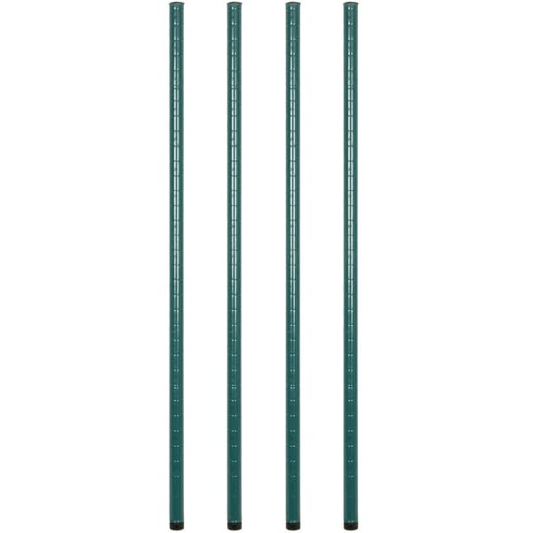 Regal Altair Set of 4 Wire Shelving Posts | Customize Poles Height: 8", 14", 27", 34", 54", 64", 74", 86", 96" and Material: Chrome, Black Epoxy, Green Epoxy, Stainless Steel
