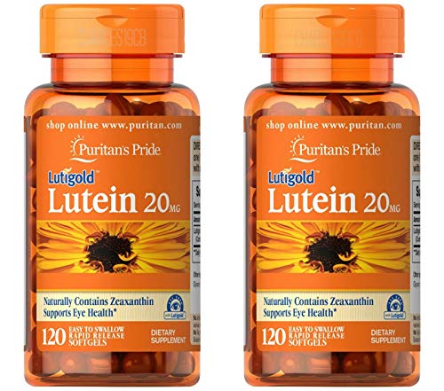 Puritan's Pride 2-pack of Lutein 20 Mg with Zeaxanthin-120 Softgels (240 Total)