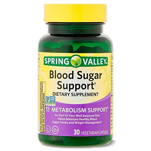 Maintain Healthy Blood Sugar Levels with Spring Valley's Dietary Supplement. Includes Luall Fridge Magnetic + Spring Valley Blood Sugar Support Dietary Supplement, 30 Count