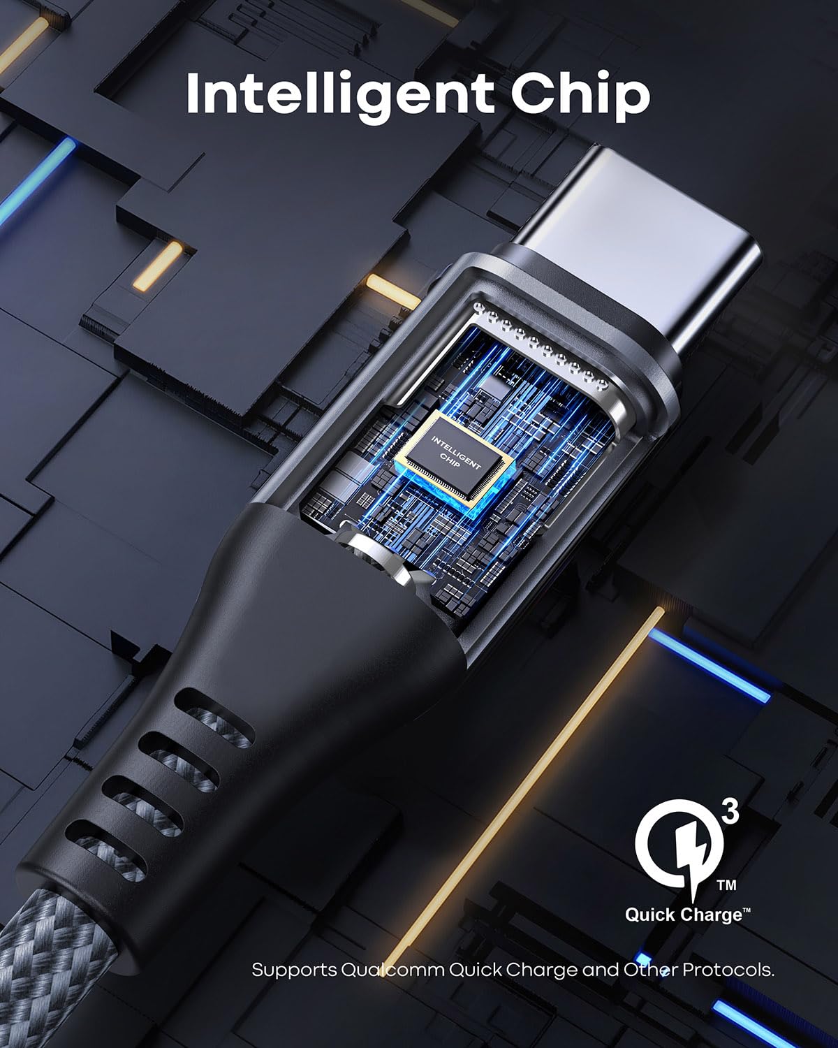 AZPPANXI 20 FT USB C Cable, Extra Long USB C Cable Fast Charging |๐๐ซ๐๐ฆ๐ข๐ฎ๐ฆ ๐๐ฎ๐ซ๐๐๐ฅ๐| Nylon Braided USB A 2.0 to Type C Cable Charger Cord Compatible with Moto LG Pixel and More, Gray