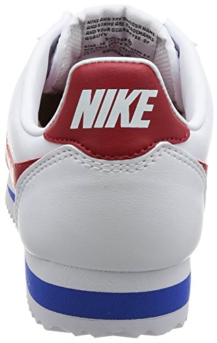 Nike Women's Classic Cortez Leather,White/Varsity Red/Varsity Royal,6.5