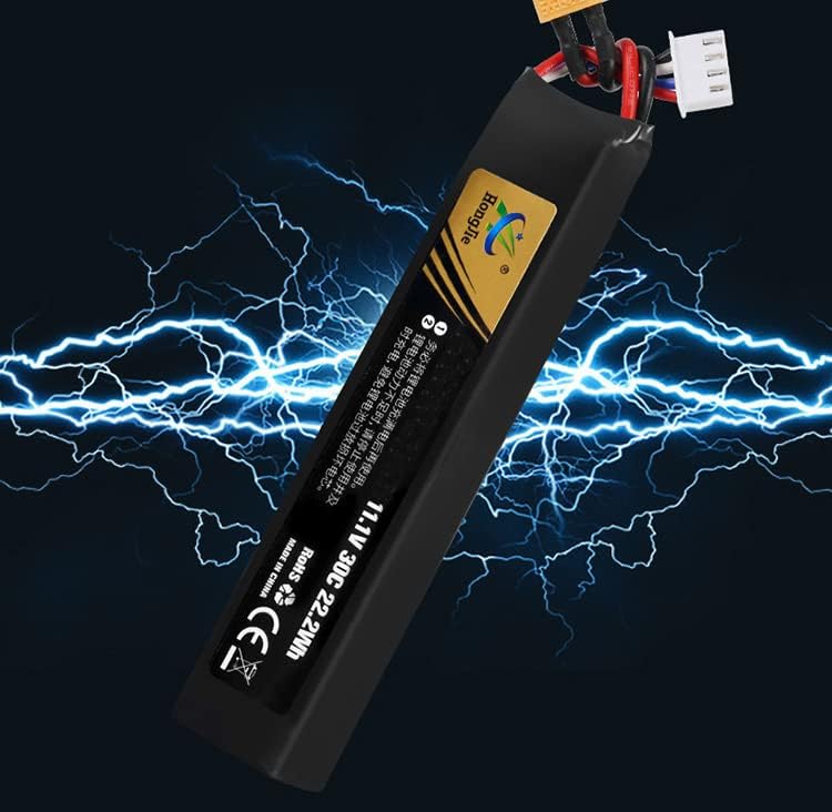 30C 11.1v lipo Battery Airsoft T Plug Connector with USB Charger T Plug to Mini Tamiya Cable Compatible with Airsoft Gel Water Bead Blaster Rechargeable Batteries Gel Blaster Accessories 2 Pack
