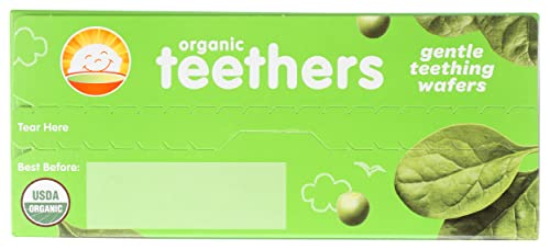 Happy Baby, Baby Food Teether pea Spinach Organic 0.14 Ounce (Pack of 12)