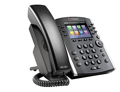Poly - VVX 411 12-Line VOIP Business Phone (Polycom) - Desk Phone with Handset - POE - Power Supply Not Included - 3.5" Color Display