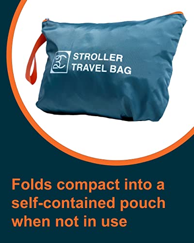 Extra Large - Heavy Duty Stroller Gate Check Bag | Waterproof | Compatible with: WONDERFOLD, BOB, VEER, JEEP WAGON, ETC. | Fits most car seats, stroller wagons, double and Jogging Strollers