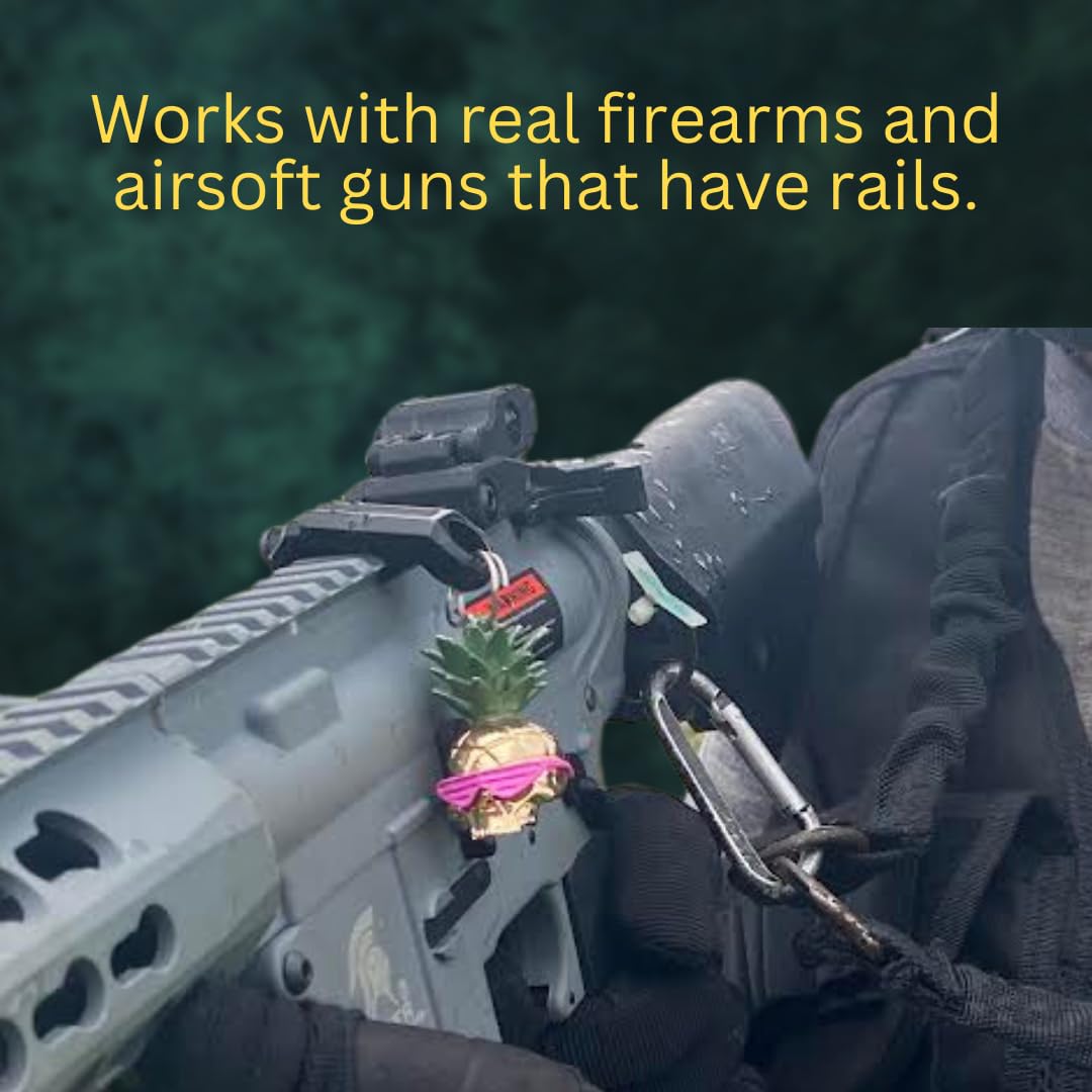 Airsoft Charm Mount Keychain Rifle Rail Accessory Decorative Fully Metal Gold