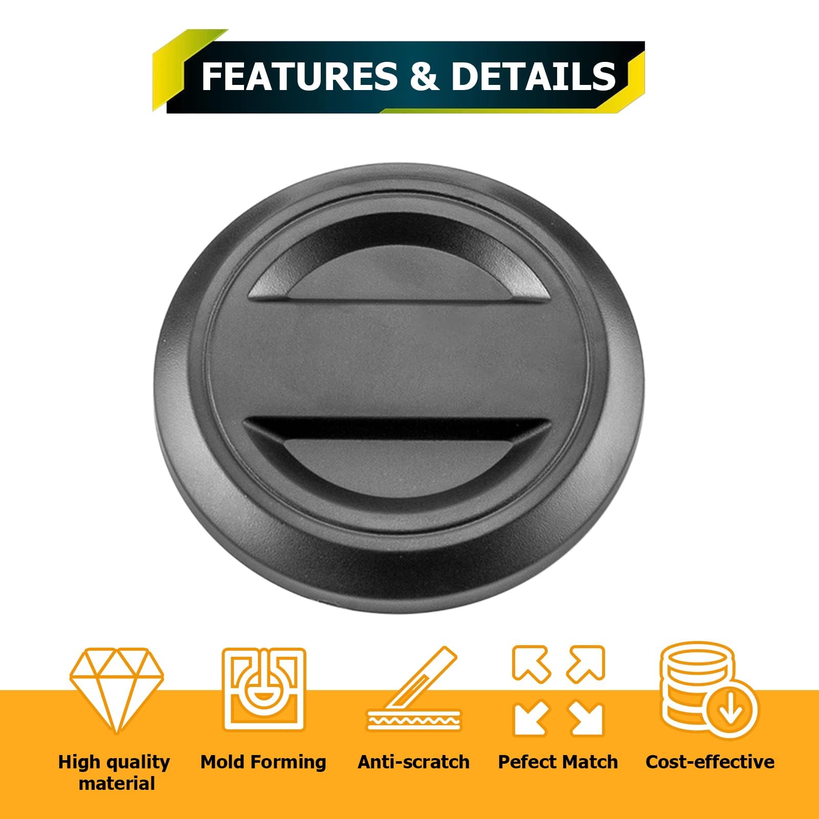 WeiSen 4Pcs Hub Wheel Center Caps, Tire Wheel Center Rim Cap Compatible with Polaris RZR 1000 XP/Turbo/ RS1 2017-2023 Replace Number#1522872-655