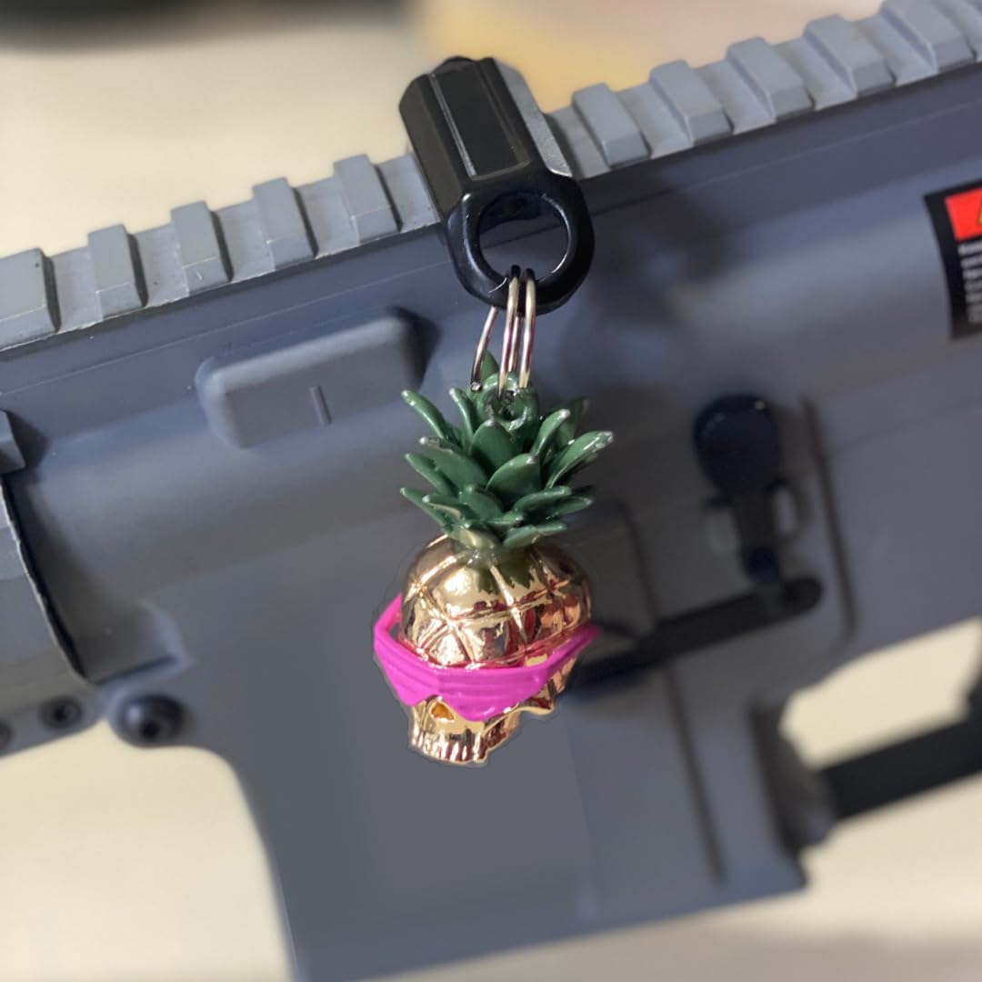 Airsoft Charm Mount Keychain Rifle Rail Accessory Decorative Fully Metal Gold