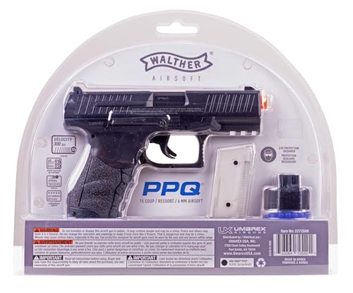 Elite Force Walther PPQ 6mm BB Pistol Airsoft Gun, Black