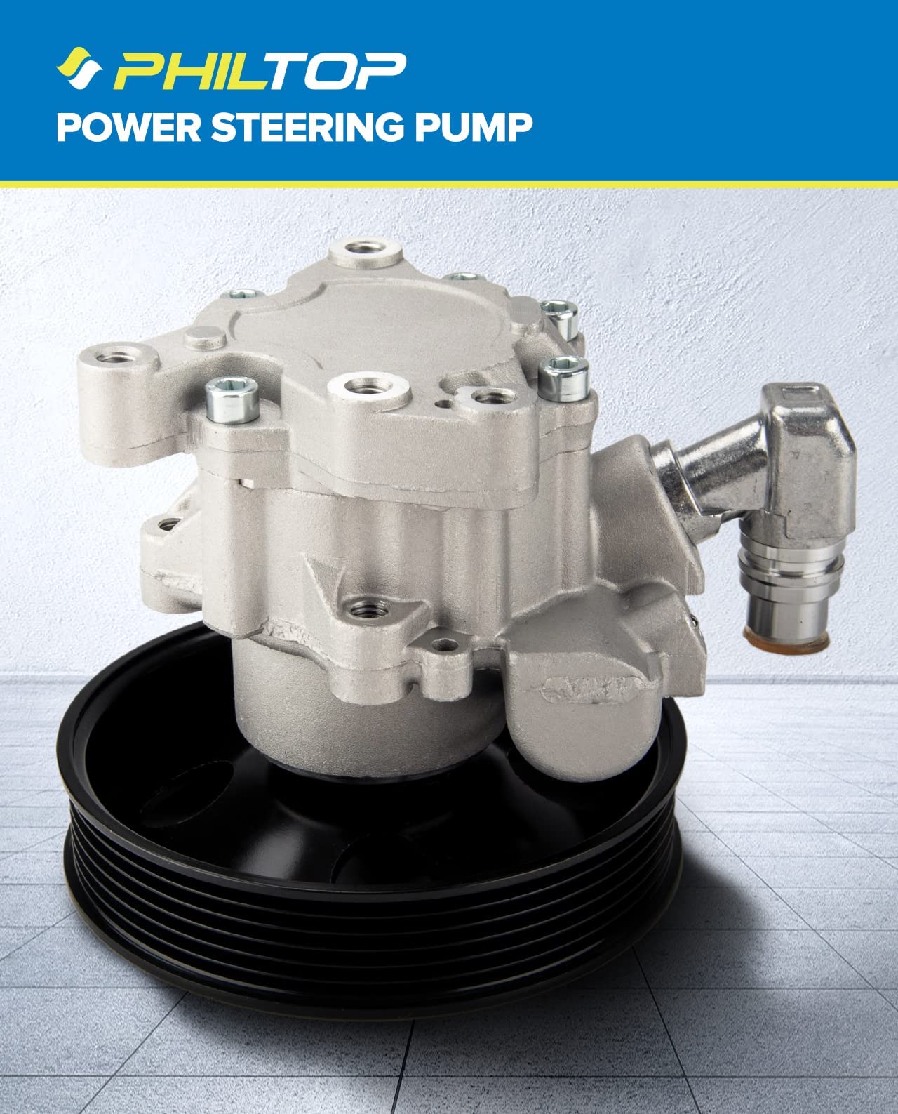 PHILTOP 21-5294 Power Steering Pump Fit For ML320 1998-2003 3.2L, ML430 1999-2001 4.3L, ML55 AMG 2000-2003 5.5L Power Steering Pump with Pulley