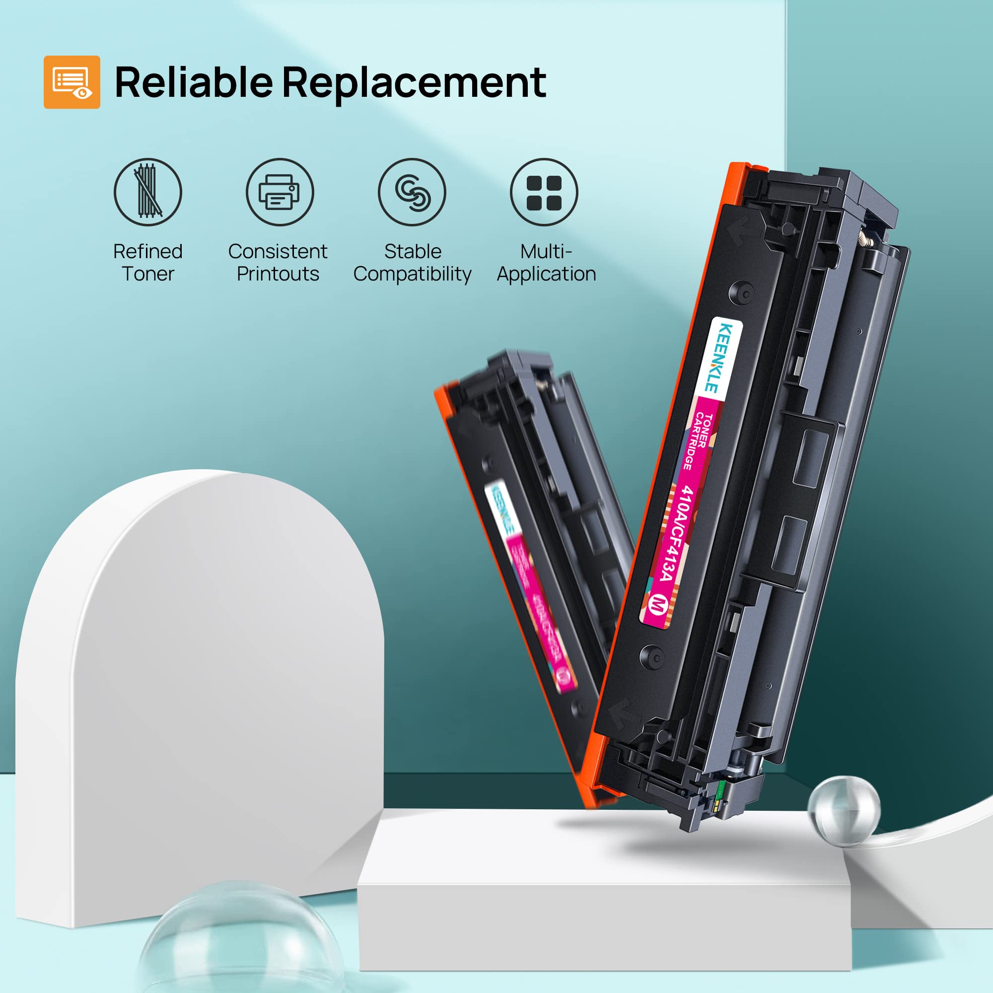 410A Toner Cartridge 4 Pack M477fnw M477fnw Toner Compatible Replacement for HP 410A CF410A 410X to use with Color Laserjet Pro MFP M477fnw M477fdw M452dn Printer(4 Pack, Black Cyan Yellow Magenta)