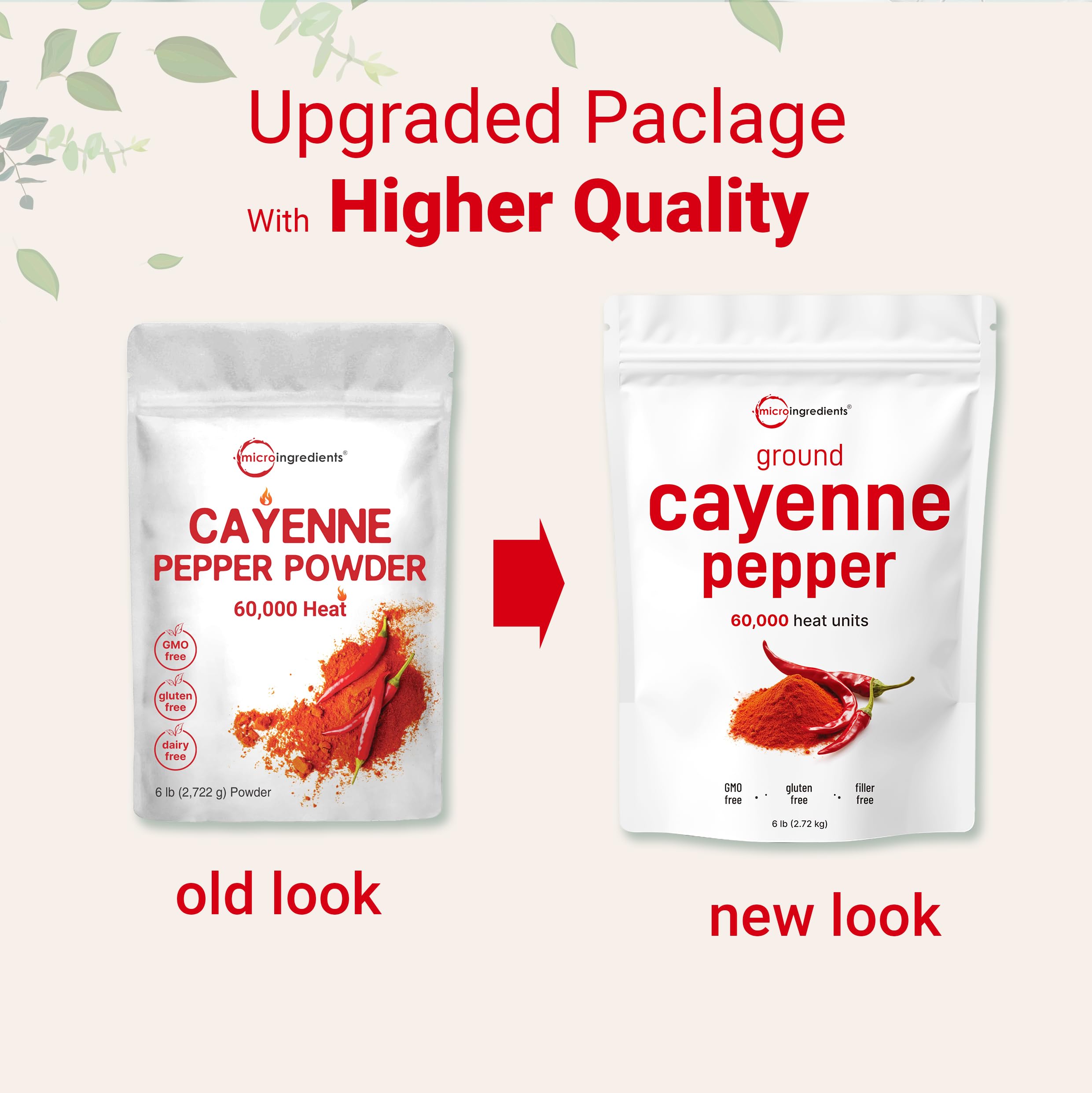 Ground Cayenne Pepper Powder, 6lbs (60,000 SHU Heat) | Premium Source for Spice & Seasoning | Garden Protection from Wildlife | Additive Free, Non-GMO, Bulk Supply