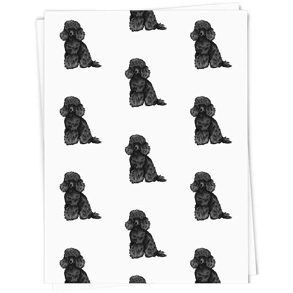 Azeeda A1 'Black Toy Poodle' Gift Wrap/Wrapping Paper Sheet (GI00040937)