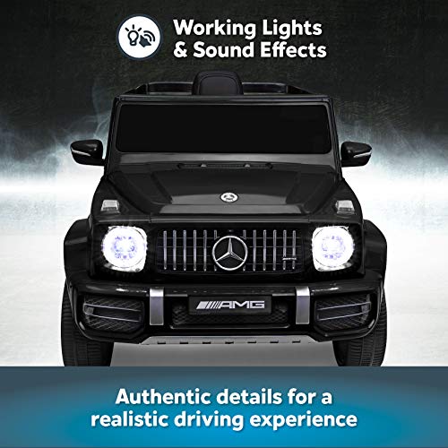 Kid Trax Electric Kids Luxury Mercedes Benz AMG G63 Car Ride-On Toy, 6 Volt Battery, Remote Control, Ages 3-5 Years, Black