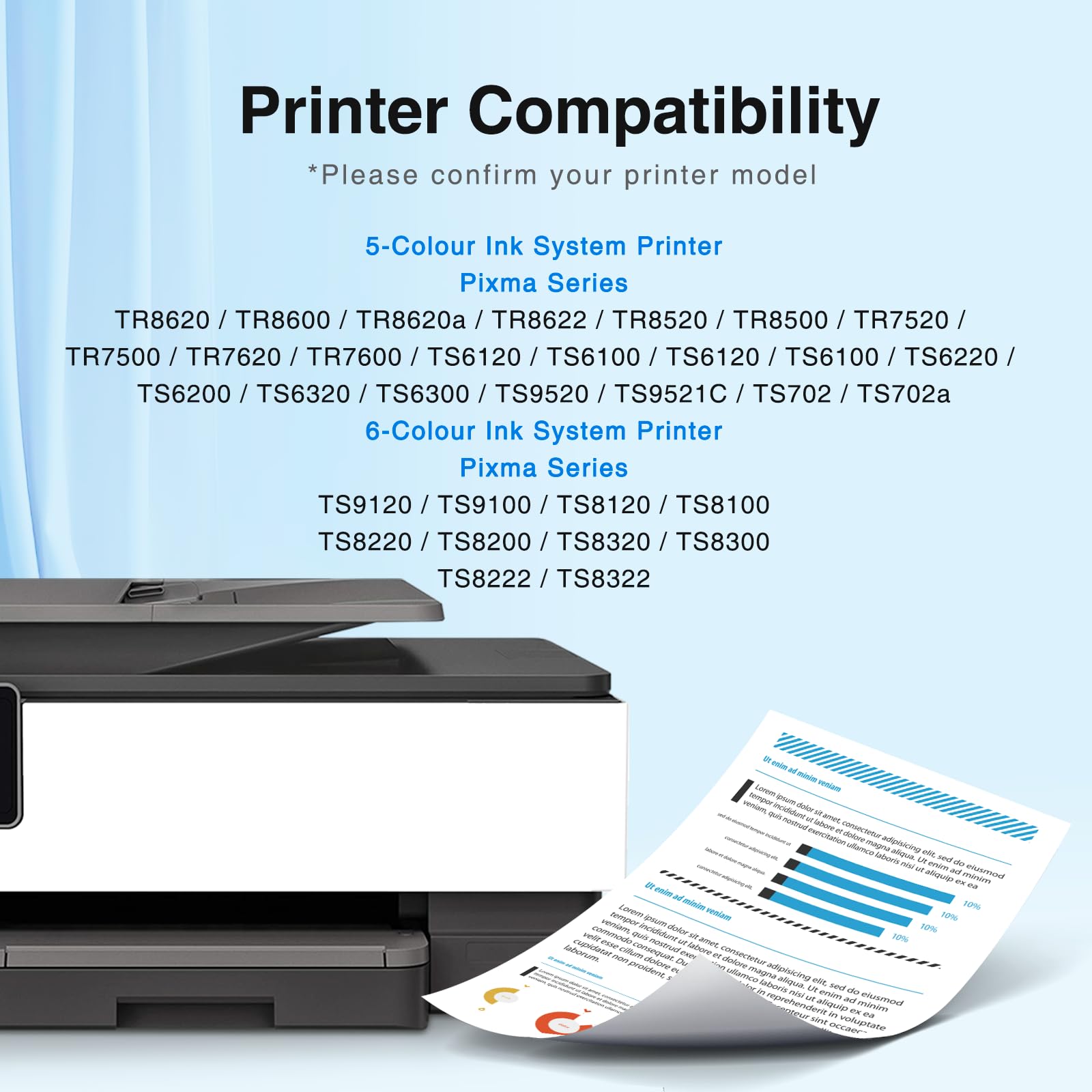 st@r ink Compatible Ink Cartridge Replacement for Canon 280 281 XXL PGI-280XXL CLI-281XXL for Pixma TR8620 TR8520 TR7520 TS6320 TS6120 TS6220 TS9520 TS9120 TS8320 Printer(2 PGBK,1BK/1C/1M/1Y) 6 Packs