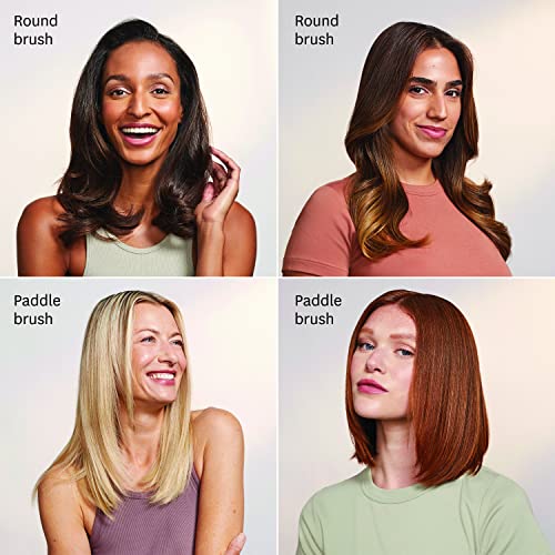 T3 AireBrush Duo Interchangeable Hot Air Blow Dry Brush with Two Attachments β Includes 15 Heat and Speed Combinations, T3 IonFlow Technology, Volume Booster Switch, Lock-in Cool Shot