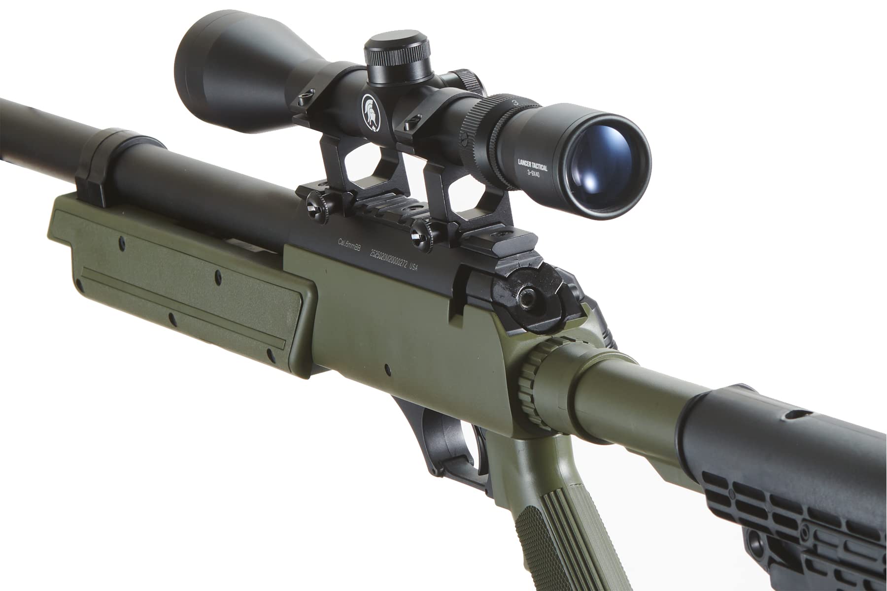 Powerful MB13 APS SR-2 Metal Bolt Airsoft 450 FPS Single Bolt Action Sniper Rifle with 3X Scope, Speed Loader and 0.20g 6mm BBS, Color Green
