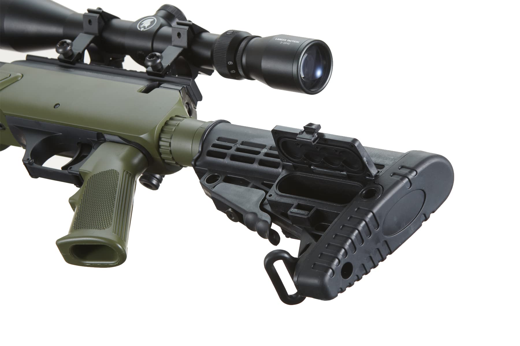 Powerful MB13 APS SR-2 Metal Bolt Airsoft 450 FPS Single Bolt Action Sniper Rifle with 3X Scope, Speed Loader and 0.20g 6mm BBS, Color Green