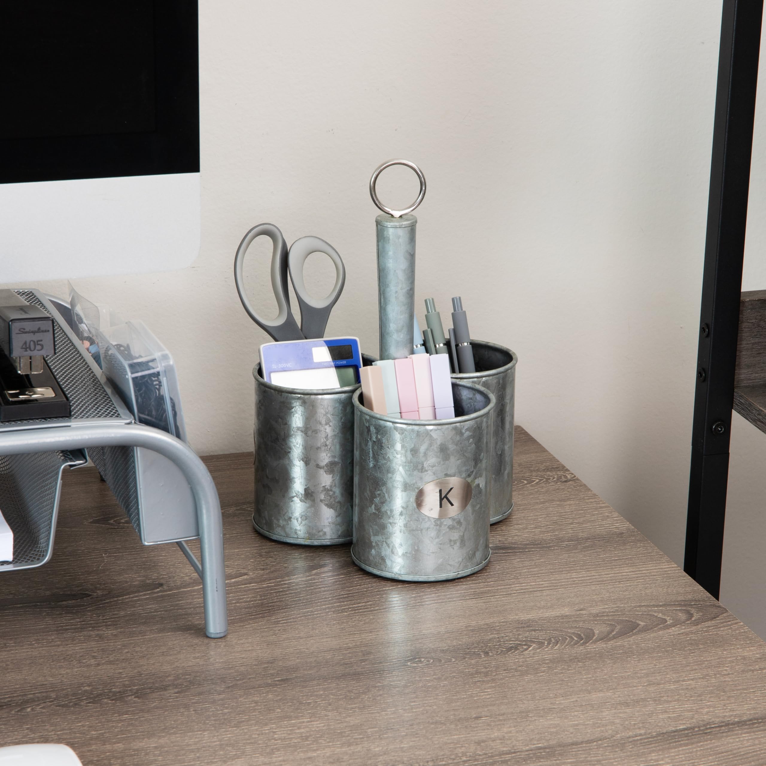 Mind Reader , Cutlery, Silverware Organizer, Utensil Caddy, Multi-Purpose Holder, Silver, One Size, Black Mesh