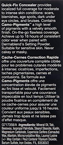 Dermablend Quick Fix Full Coverage Cream Concealer Stick , Fast & Easy Pecision Coverage with all day Hydration, Multi-tasking concealer for Dark Circles, Acne, and Scars