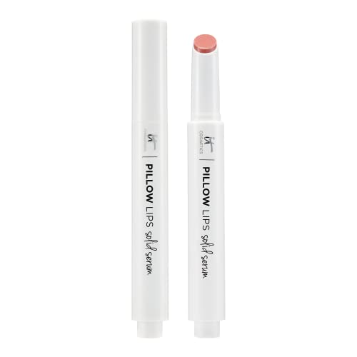 IT Cosmetics Pillow Lips Solid Serum Gloss, Humble - Lip Serum + Tinted Gloss - Instant Shine & Hydration - Adds a Natural Flush of Color - With Collagen, Hyaluronic Acid & a Tri-Oil Complex - 0.07 oz