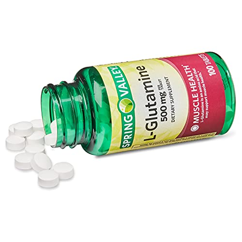 Spring Valley - L-Glutamine 500mg, 100 Tablets (2 Pack)