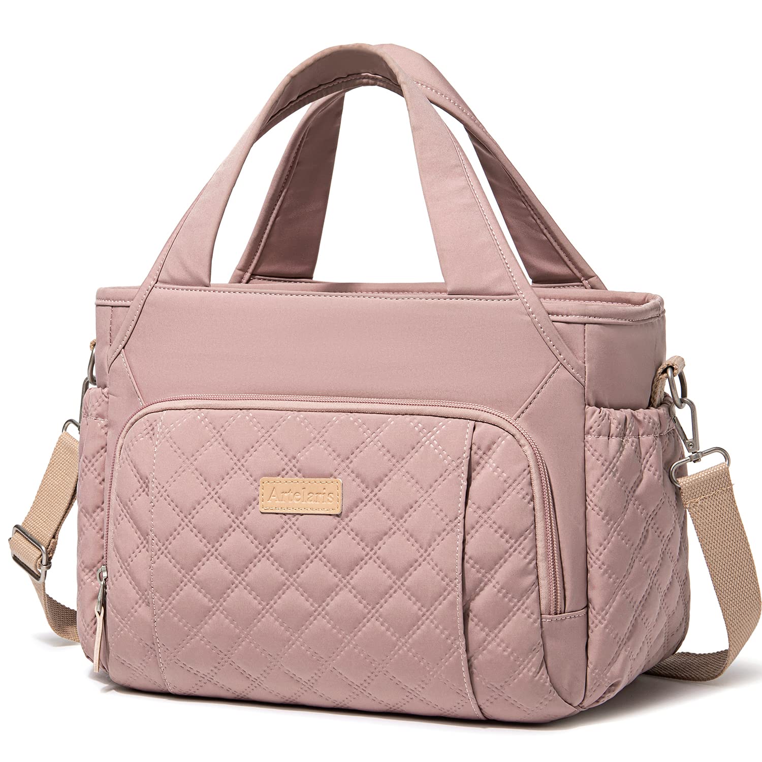 Artelaris Lunch Bag for Women, Insulated Lunch Box for Work, Large Leakproof Cooler with Side Pockets and Removable Shoulder Strap Women's Lunch Bag, Picnic School Beach Cute Lunch Bags