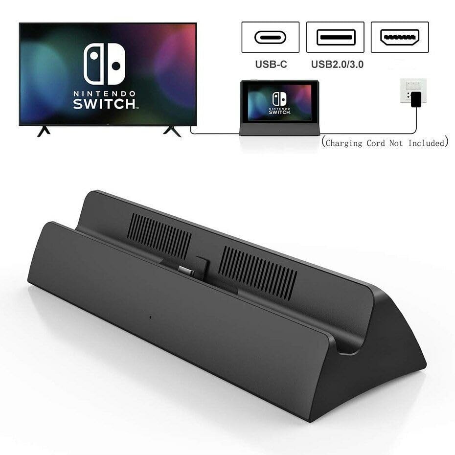 Portable Dock Station for Nintendo Switch with Type C to HDMI-Compatible T