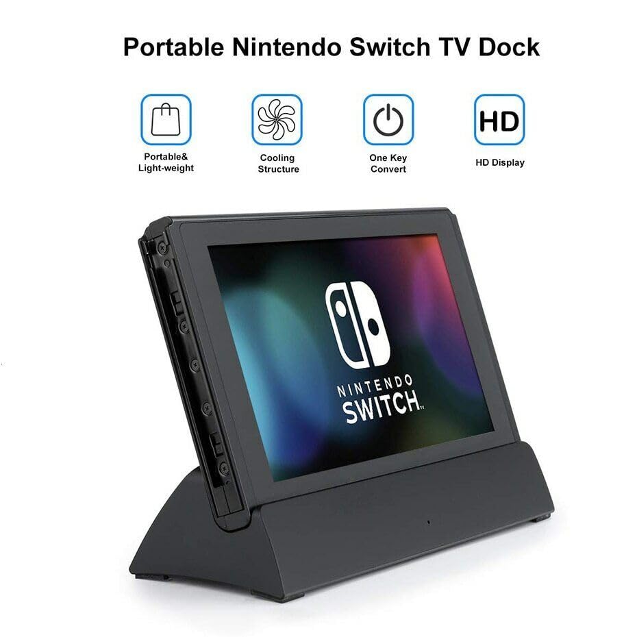 Portable Dock Station for Nintendo Switch with Type C to HDMI-Compatible T
