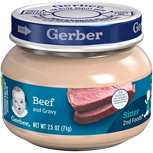 Gerber 2nd Foods 12 Total 2.5 Ounce Jars of Each Flavor (3 Turkey & Turkey Gravy, 3 Ham and Ham Gravy, 3 Chicken & Chicken Gravy, 3 Beef and Gravy)