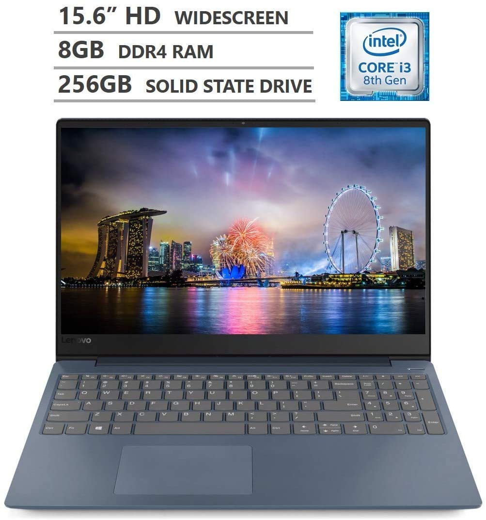 Lenovo Ideapad 330S 15.6 HD Narrow-bezels Widescreen Laptop, Intel Core i3-8130U Processor up to 3.40GHz, 8GB RAM, 256GB Solid State Drive, HDMI, Wireless-AC, Bluetooth, Windows 10, Blue (Renewed)