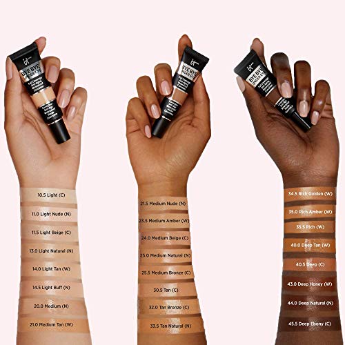 IT Cosmetics Bye Bye Under Eye Full Coverage Concealer - for Dark Circles, Fine Lines, Redness & Discoloration - Waterproof - Anti-Aging - Natural Finish β 20.0 Medium (N), 0.4 fl oz
