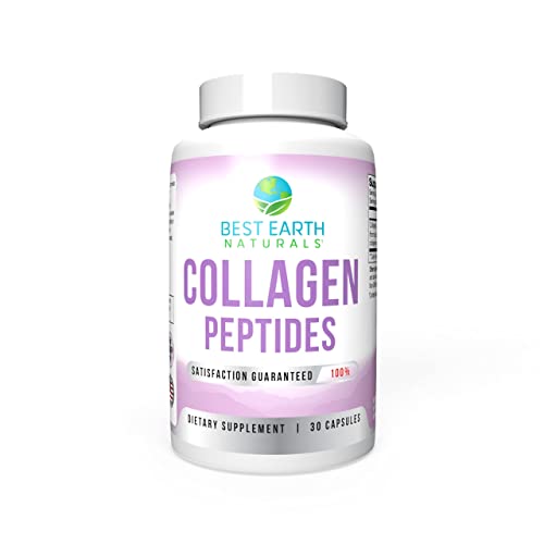 Collagen Peptides Complex Type I, III For Healthy Hair, Skin, Nails, Joints - Hydrolyzed Collagen Capsules Supplement - 30 Day Supply