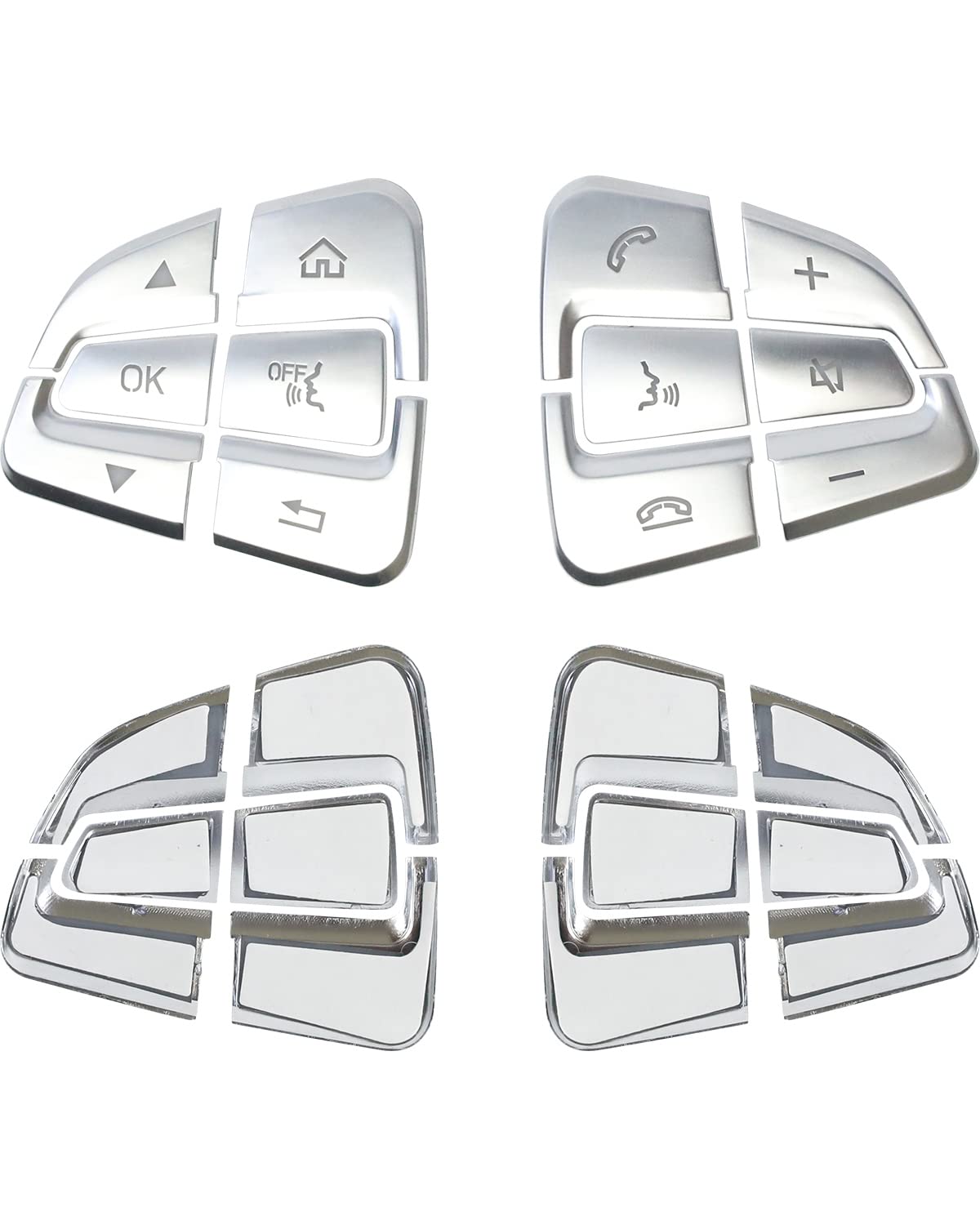 LIMBQS Steering Wheel Button Stickers for Mercedes Benz C200 E260L GLC300, Steering Wheel Buttons Light-transmitting Decorative Stickers for Mercedes Benz GLA CLA GLK Class