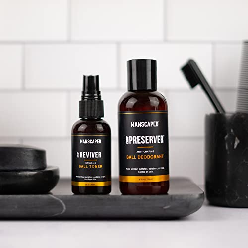 MANSCAPED® Grooming Essentials 4.0 Includes The Lawn Mower™ 4.0 Electric Groin Trimmer, Weed Whacker™ Nose Hair Trimmer, Crop Preserver™ Ball Deodorant, Crop Reviver™ Spray Toner, Shed Toiletry Bag
