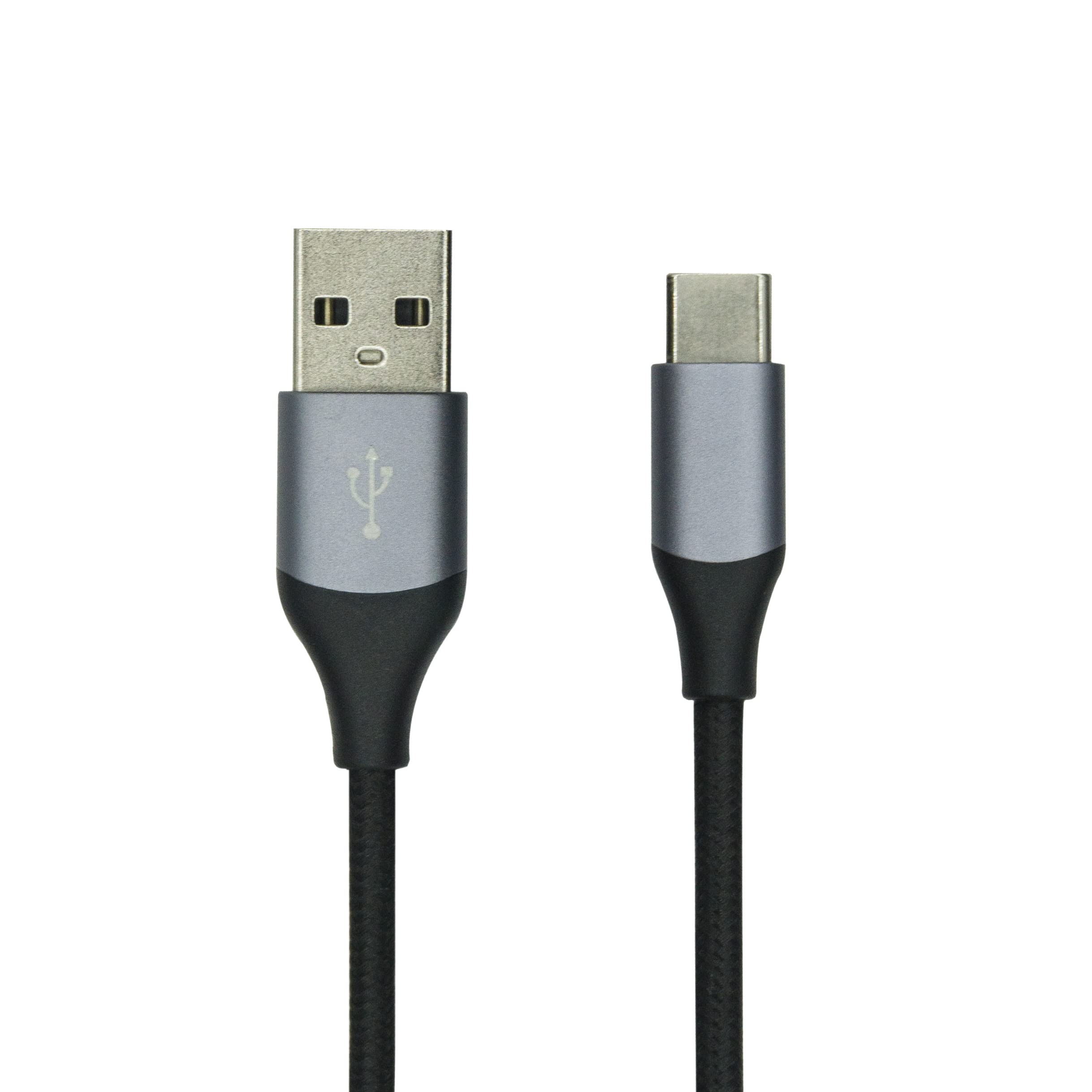 Buliter 2Pack(3FT+6FT, Black) USB A to Type C Cable, Type-C 3A Fast Charge QC3.0 Durable Nylon Braided Charger Cable Compatible with Samsung Galaxy S22 S21 S20 LG iPad