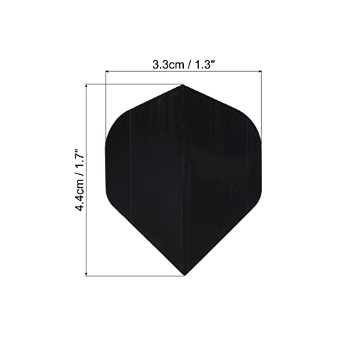 PATIKIL Dart Flights, 9 Pack PET Standard Darts Accessories Replacement Parts for Soft Tip Steel Tip, Black