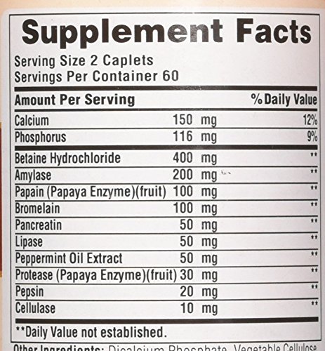 Puritans Pride Super Strength Multi Enzyme, 120 Count