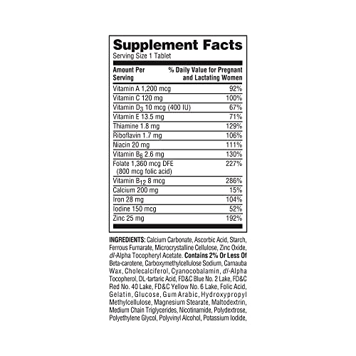 Spring Valley Prenatal Multivitamin - 100 Tablets of Essential Nutrients for You and Your Growing Baby. Includes Luall Fridge Magnetic