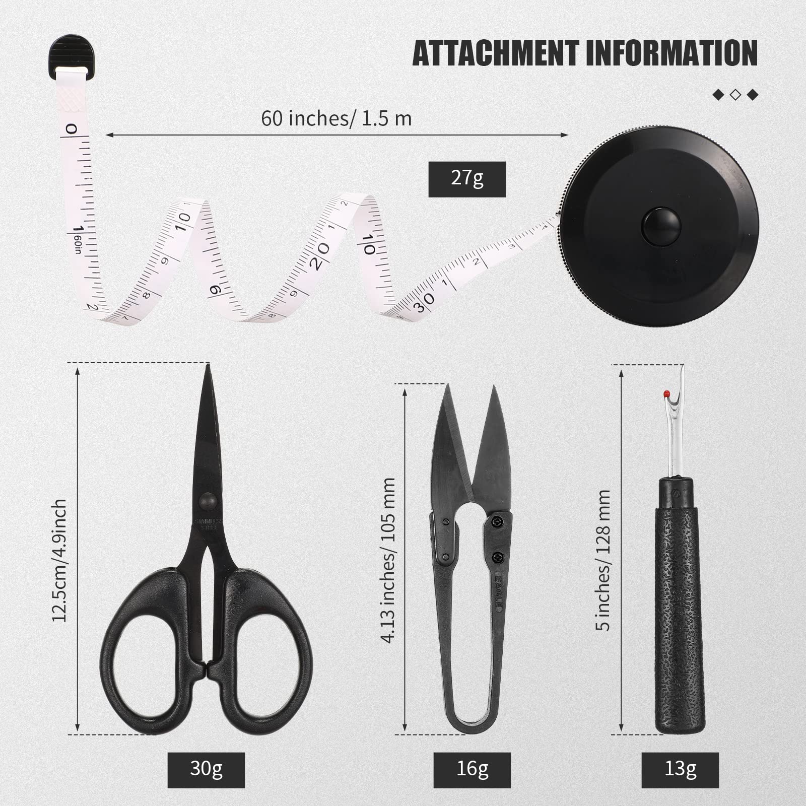 9 Inch Fabric Scissors Tailor Sewing Shears for Fabric Cutting Heavy Duty Scissors Professional Tailor Scissors for Quilting Sewing and Dressmaking with Tape Measure, Thread Snips, Seam Rippers